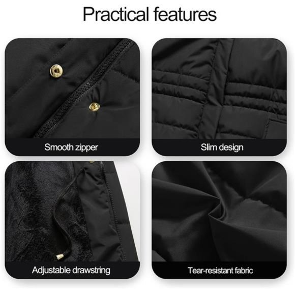 Jackets & Coats | Womens Puffer Jacket Long Drawstring Waterproof Snow ...